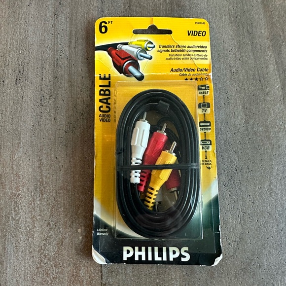 Philips | Other | Philips 6ft Composite Audiovideo Cable Yellowwhitered ...